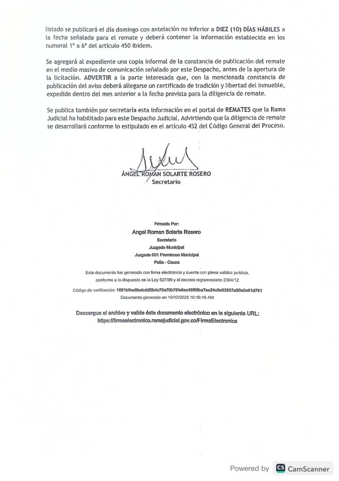 AVISO DE REMATE – Informativo Del Sur